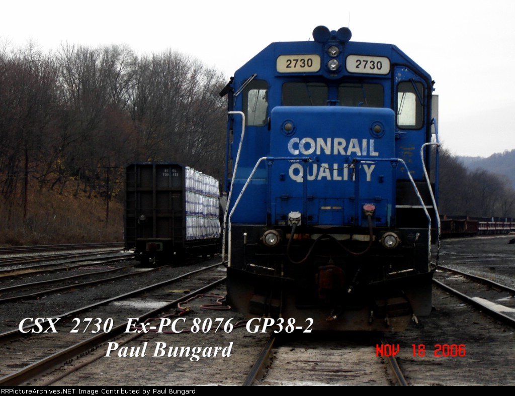 CSX 2730 Ex- PC 8076 GP38-2 11/18/2006